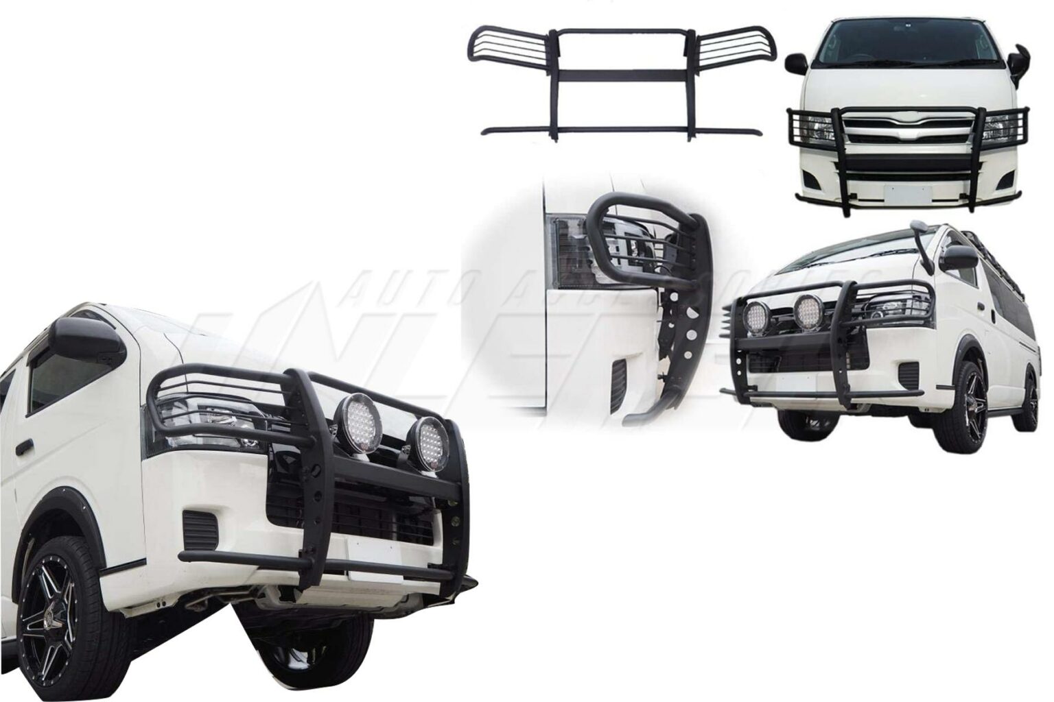 Black Front Grille Bumper Guard for Toyota Hiace Narrow Body 2005-2018 ...